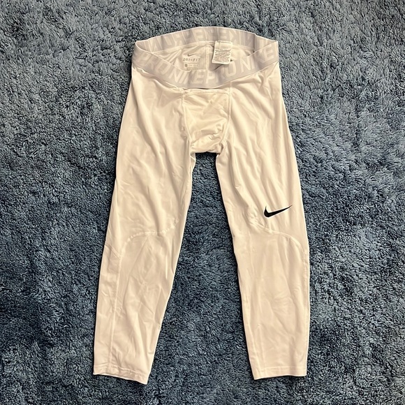 Nike | Pants | Mens Nike Pro White Compression Pants | Poshmark